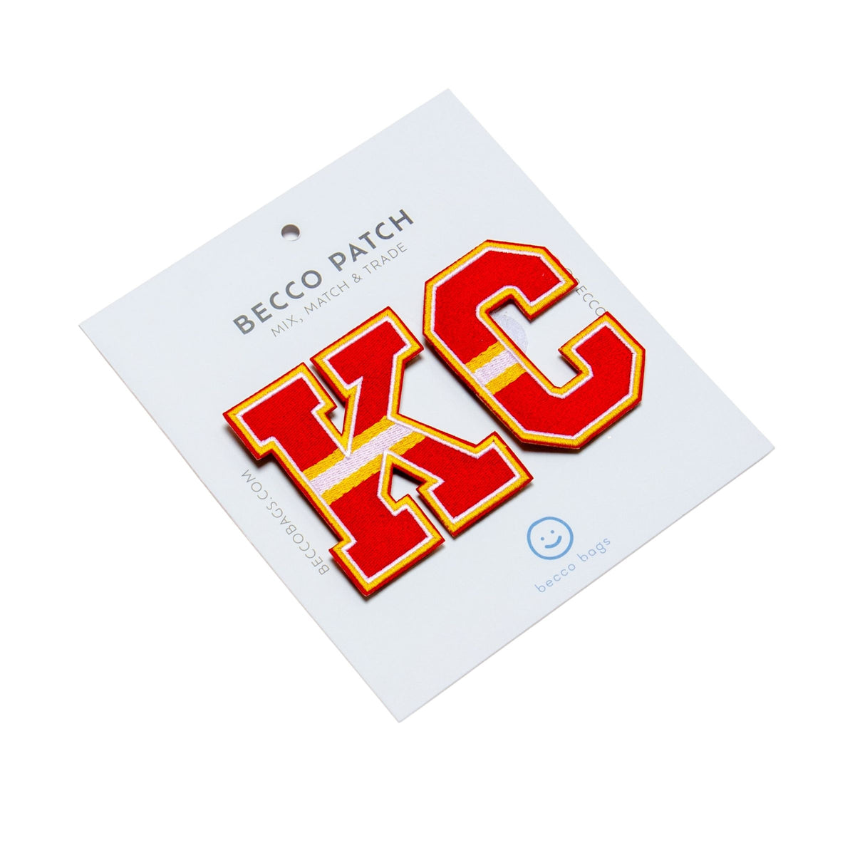 Kansas City Chiefs "KC" Patch Set – Becco Bags
